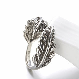 Open Silver Fern Ring - Kode Boutique